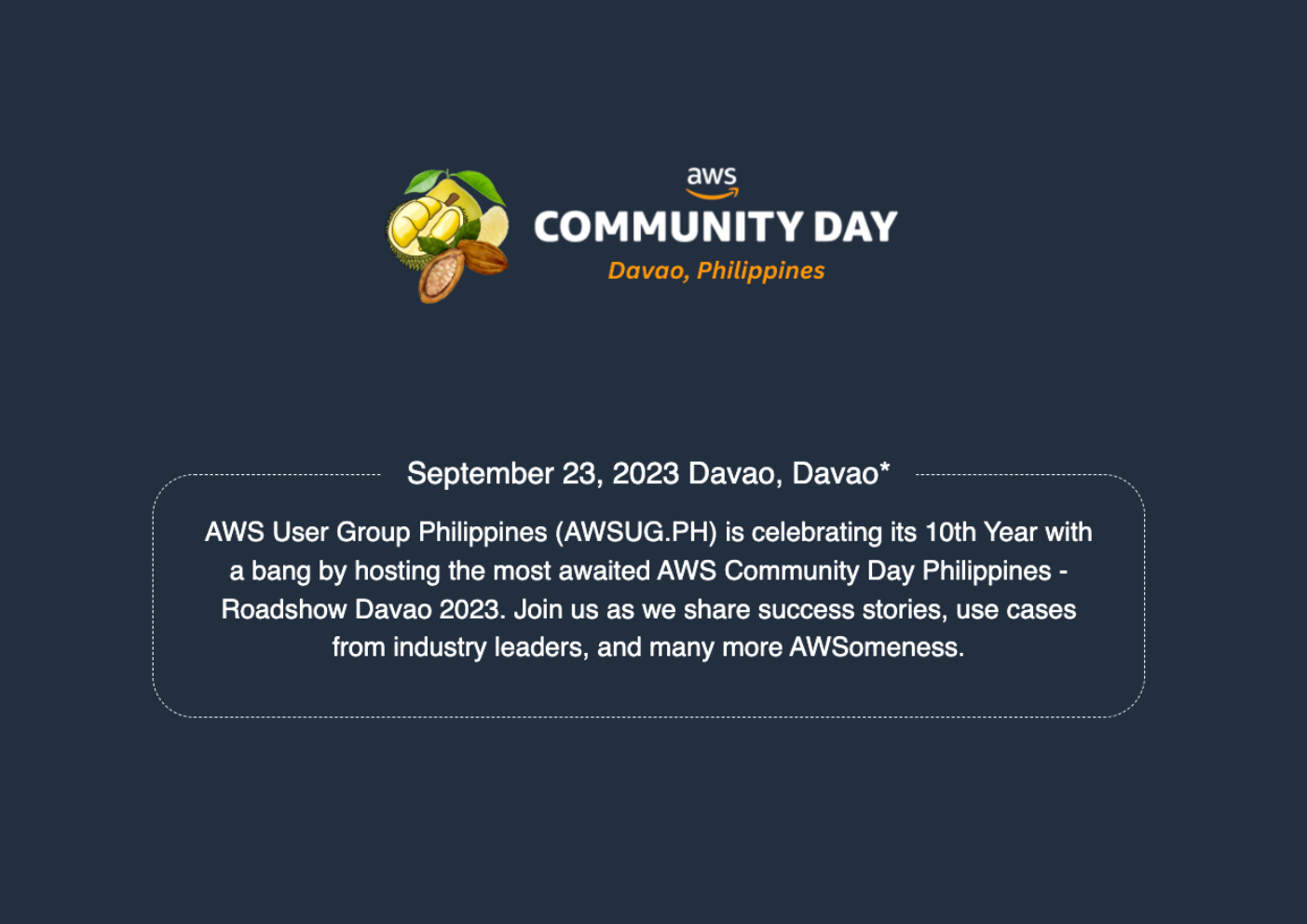 Roadshows - AWS Community Day 2023